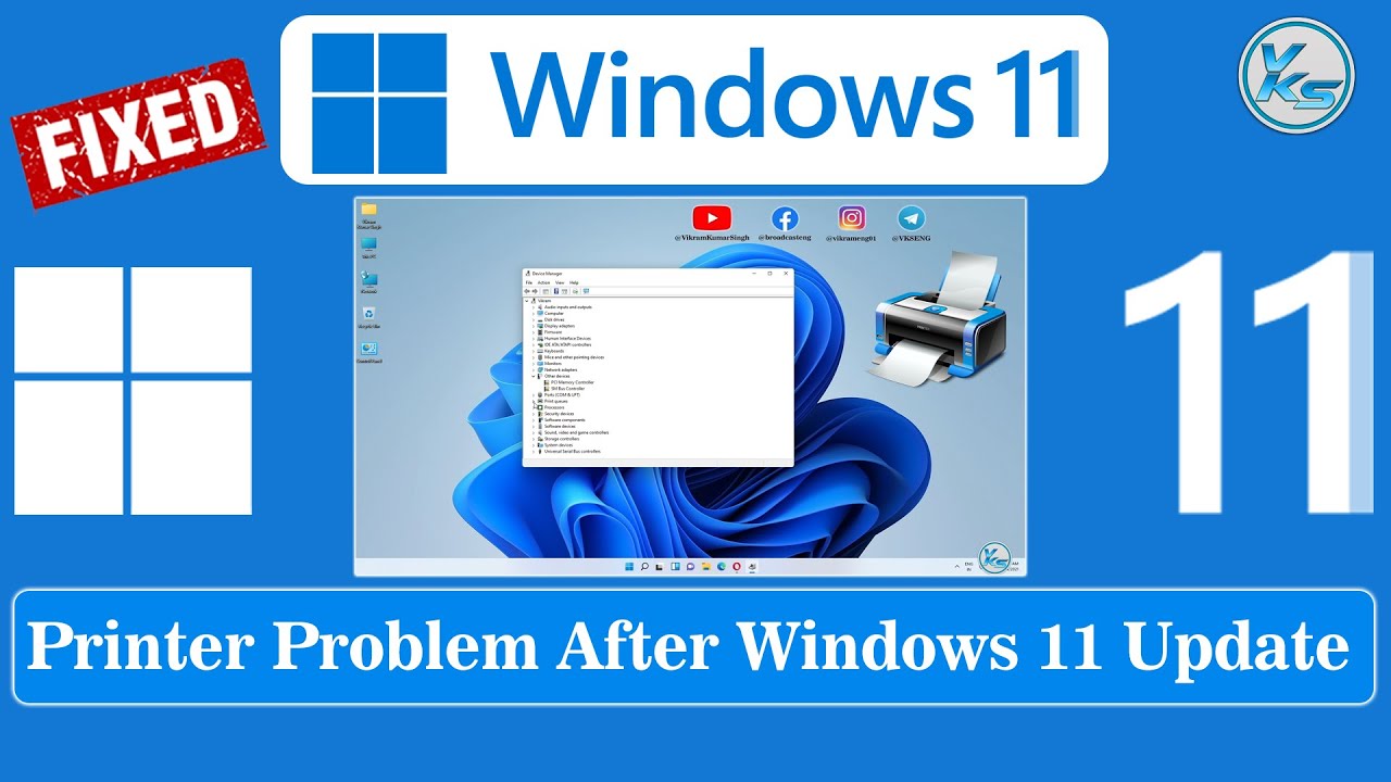 How To Fix Printer Problem After Windows 11 Update - YouTube