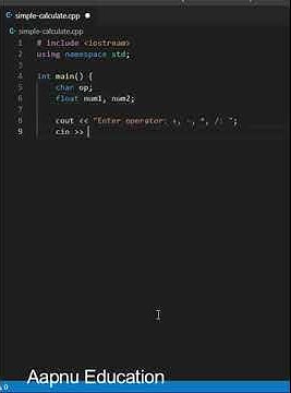 make a simple calculator to add, subtract, multiply or divide #switch case in c++ program # ...