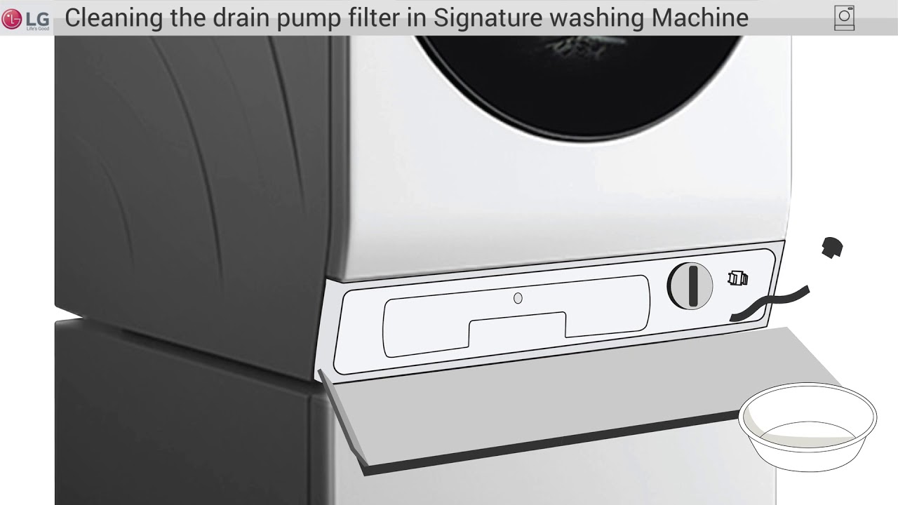 Cleaning The Drain Pump Filter in LG Signature WM - YouTube