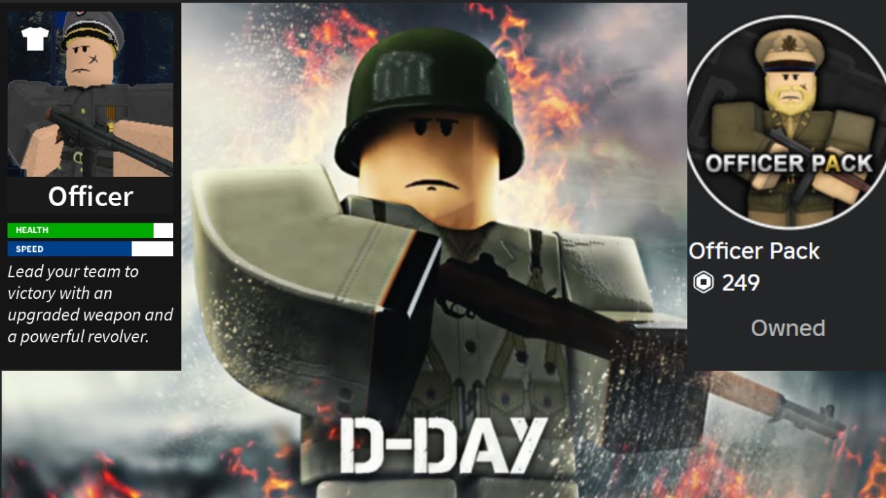 Roblox D Day Officer Gamepass Showcase - YouTube