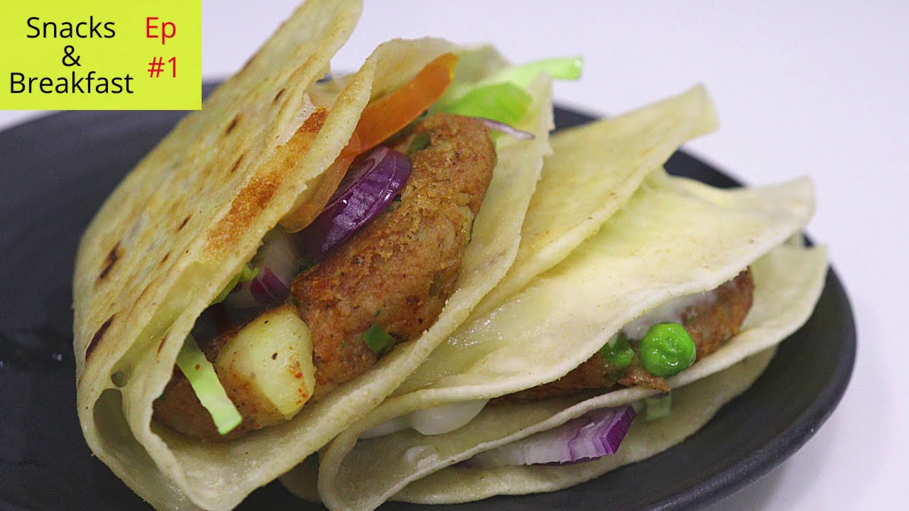 Trending Wrap-Aloo Tikki Burger Wrap | Crispy Aloo Tikki Wrap Recipe in ...