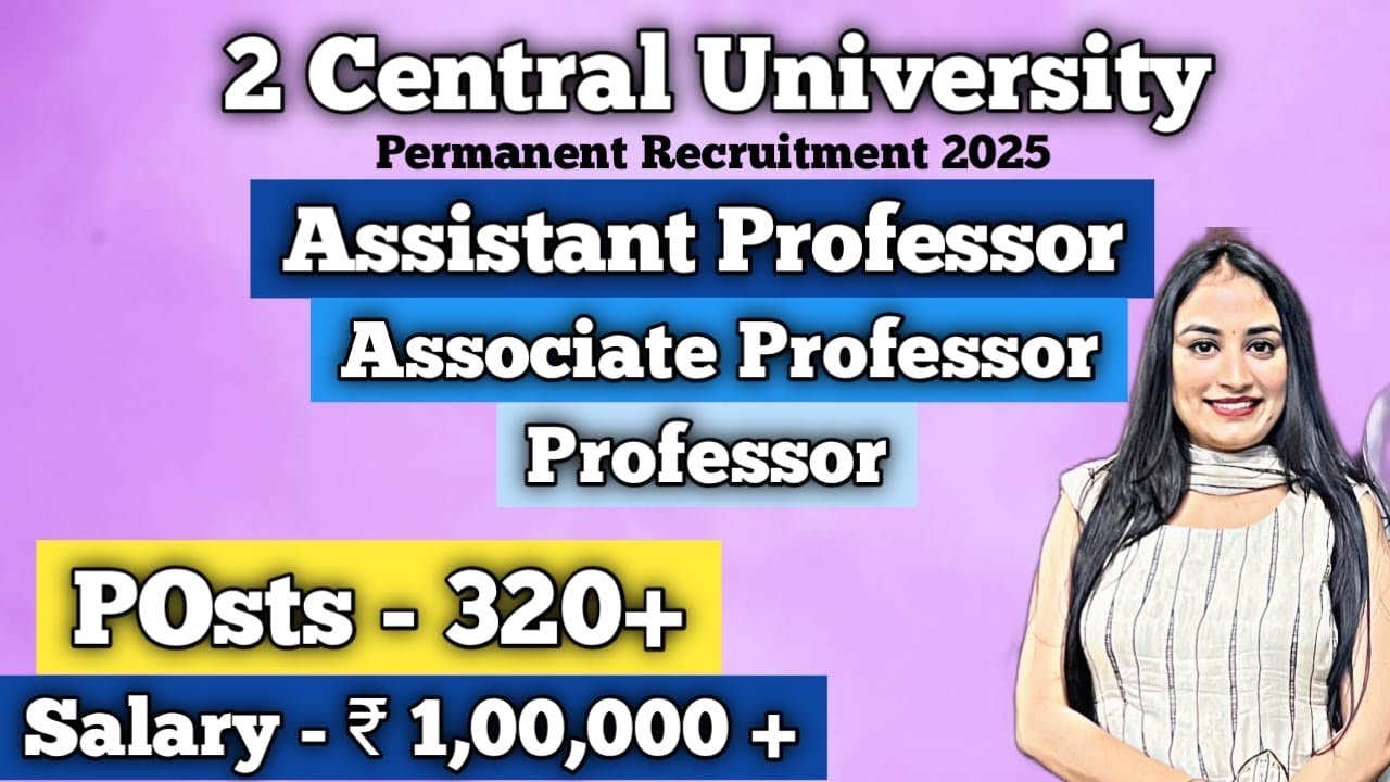 Permanent Assistant Professor Vacancy 2025 | Central University ...