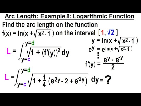 Calculus 2: Ch 18 Arc Length (of Curves) (12 of 18) Example 8 ...