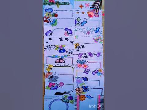 100 BUTTERFLY 🦋 BORDER DESIGNS/ PROJECT WORK DESIGNS/ ASSIGNMENT FRONT ...
