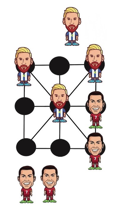 Messi Vs Cristiano Ronaldo juego Tic tac toe #messifans #tictactoe # ...