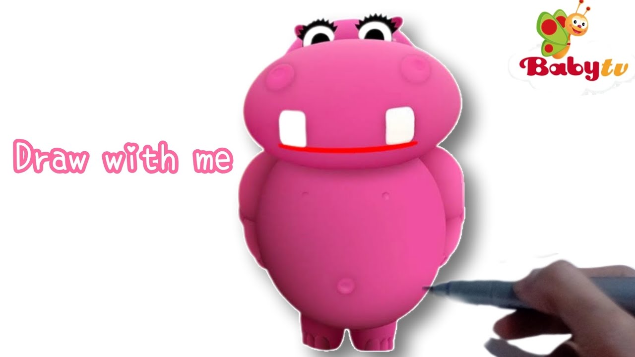 HIPPA THE HIPPO easy drawing - YouTube