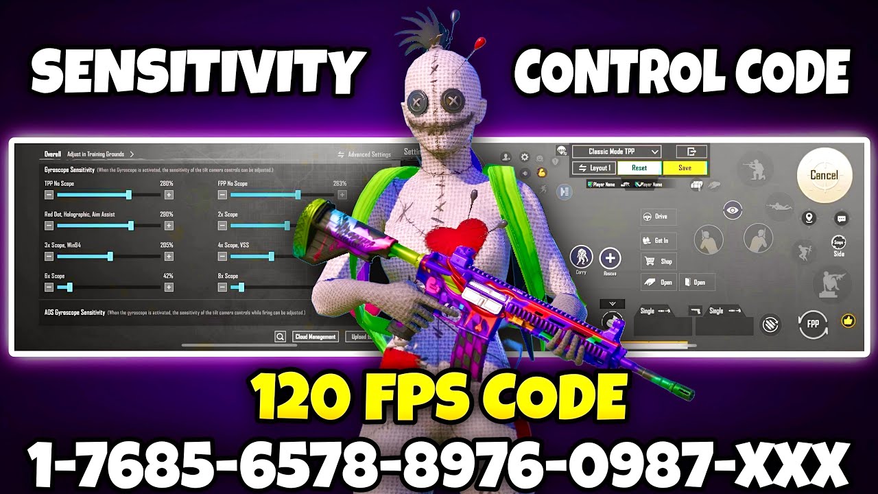 BGMI BEST SENSITIVITY SETTINGS | BGMI SENSITIVITY CODE TODAY | BGMI ...