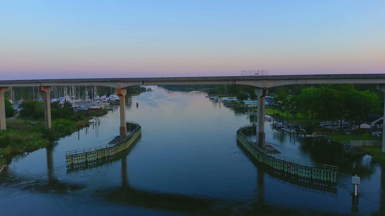 Core Creek Bridge Beaufort NC - YouTube