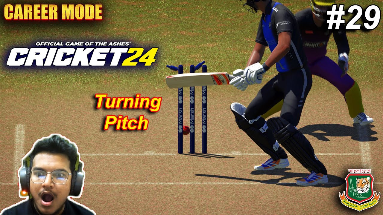 Turning pitch - Career Mode Part 29 - CRICKET 24 Gameplay - YouTube