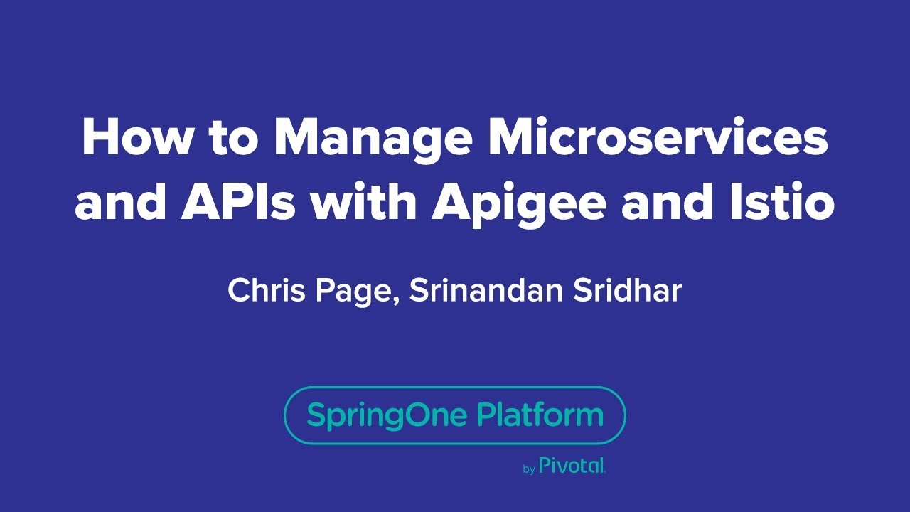 How to Manage Microservices and APIs with Apigee and Istio - YouTube