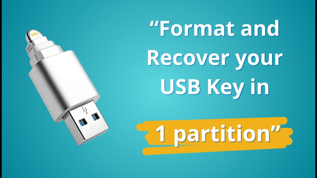 Recover your USB Key in a single partition with Diskpart - YouTube