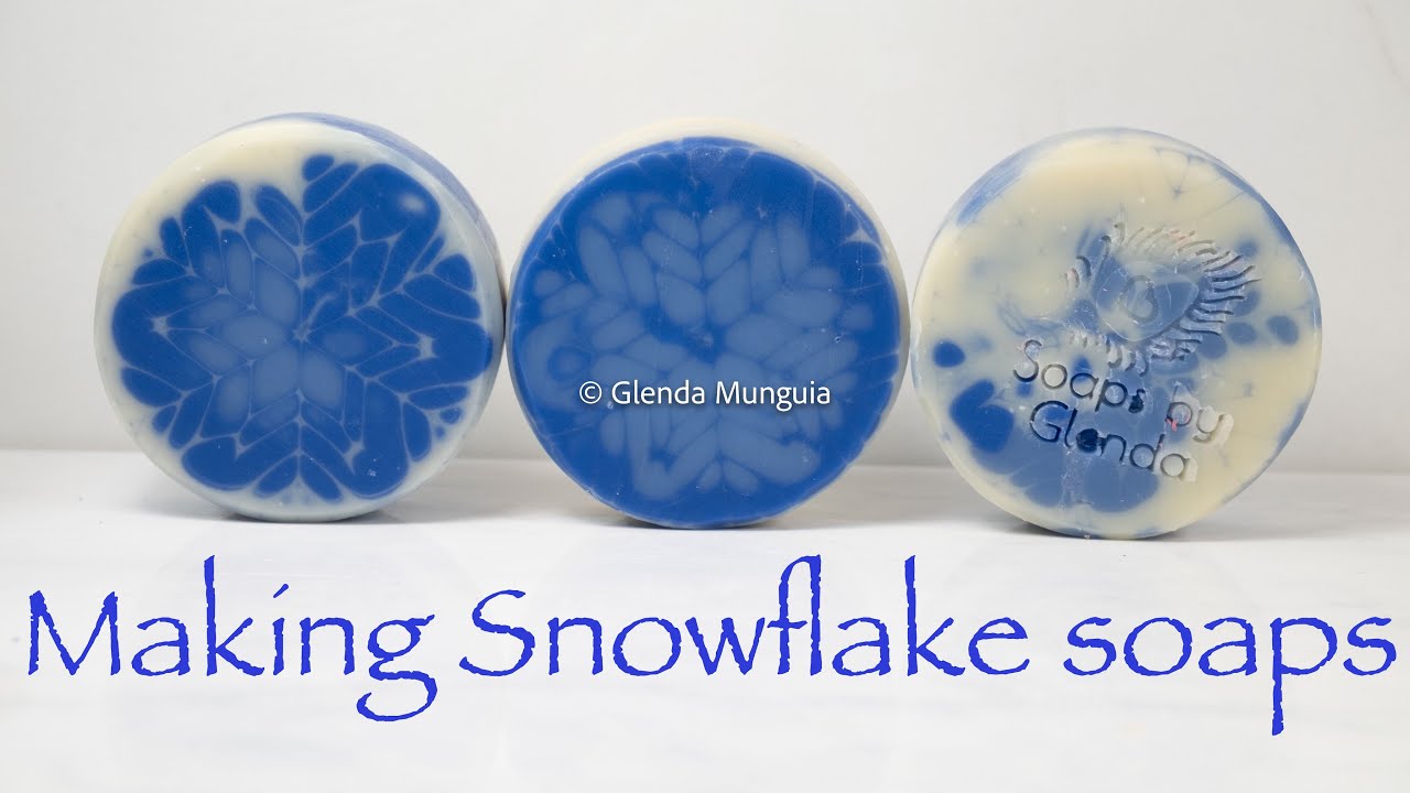 SNOWFLAKE SOAP - Cold process soap in PVC pipe, pull screen method ...
