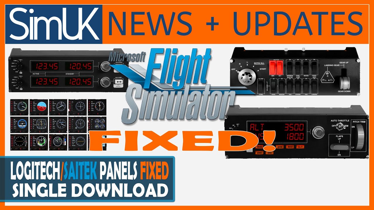 Microsoft Flight Simulator Saitek/Logitech Panels NOW WORKING UPDATE ...