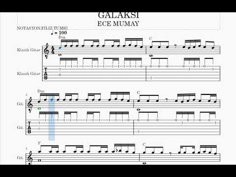 GALAKSİ -ECE MUMAY - GİTAR NOTA TAB AKOR
