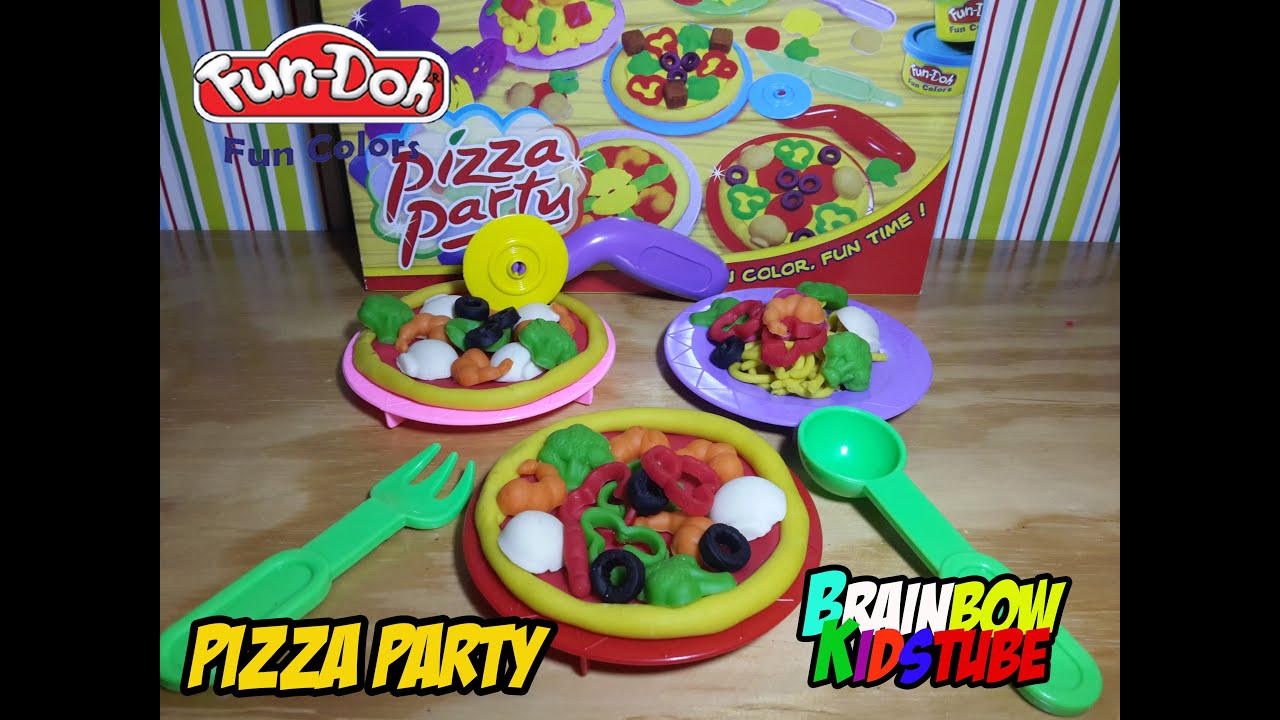 fun doh pizza party playset make your own play dough pizza and pasta ...