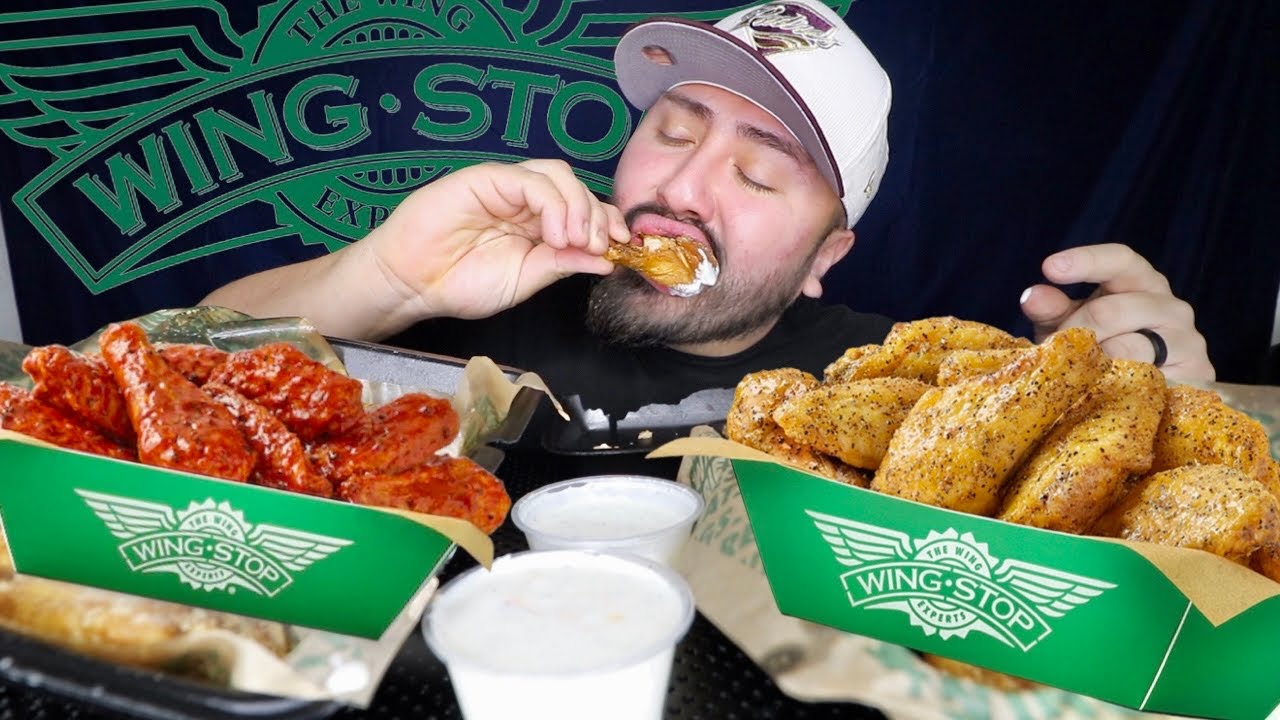 Wingstop Wings MUKBANG more great news!! - YouTube
