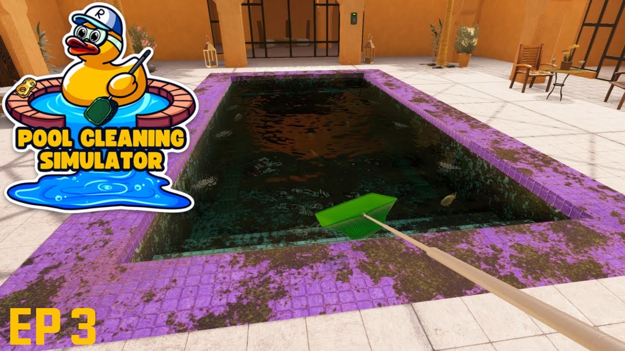Piranhas In Hotel Pool!? | Pool Cleaning Simulator - Ep 3 - YouTube
