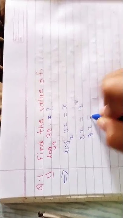 Example of logarithm i.e. find the value of log2^32=?? - YouTube