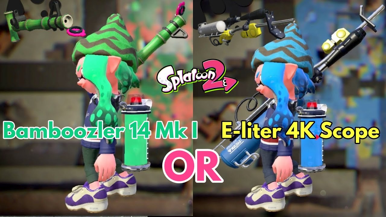 Splatoon 2 スプラトゥーン2 Bamboozler 14 Mk I 14式竹筒銃・甲 or E-liter 4K Scope 4K ...