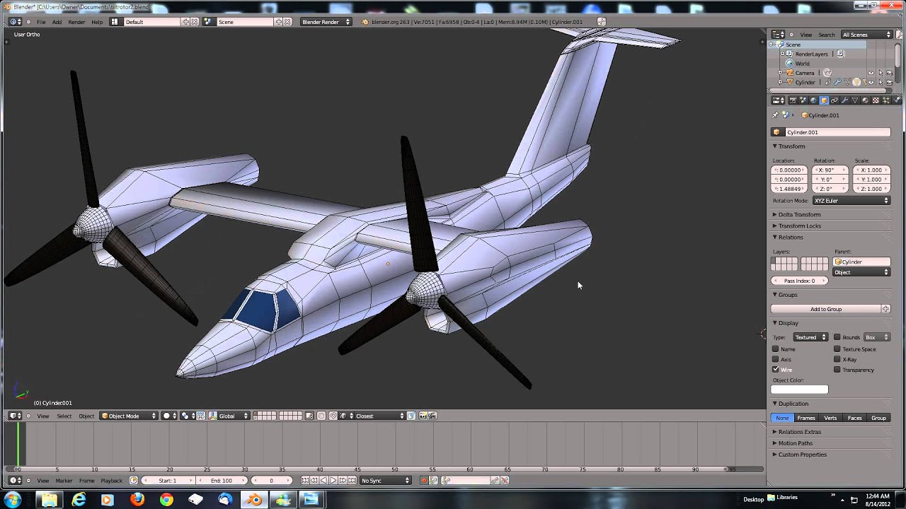 Blender Modeling Tutorial Preview - Bell Augusta 609 - YouTube