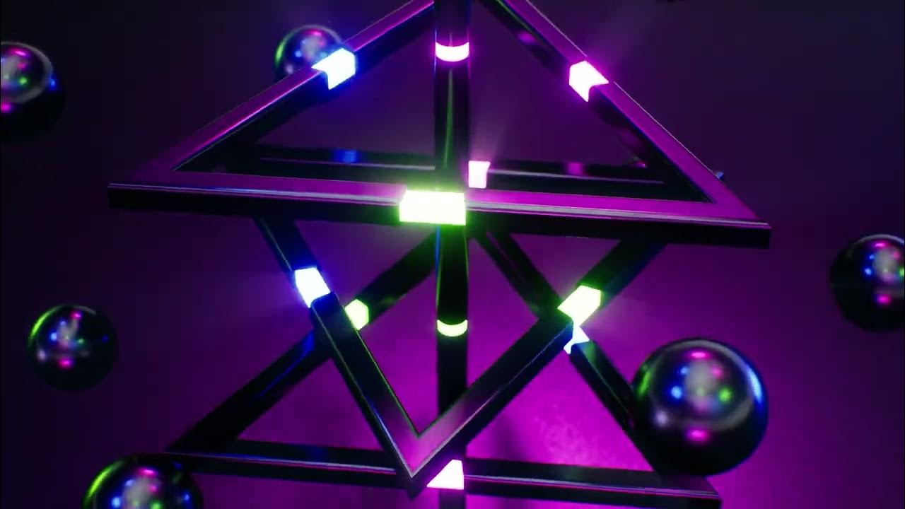 Shining Neon Light Geometric Structure VJ Loop Visual Art Background 4K - YouTube