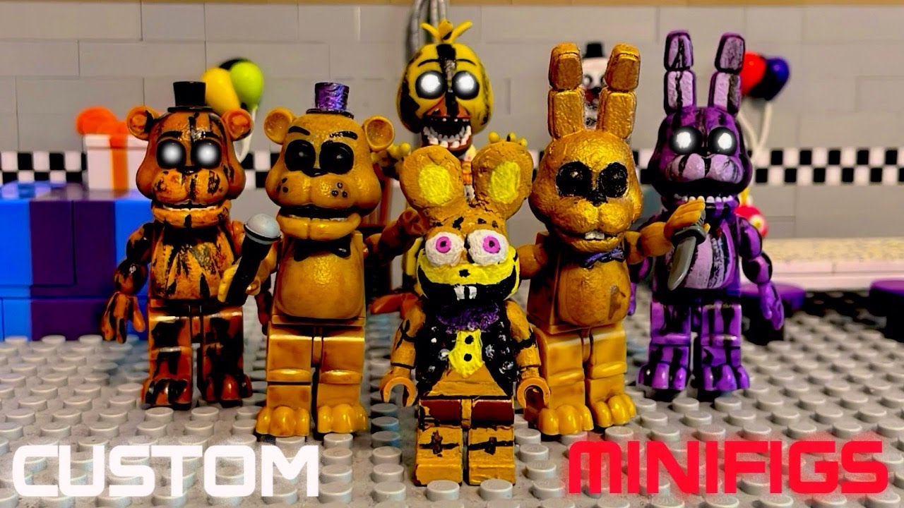 Lego FNAF Custom Mini-Figures Showcase - YouTube