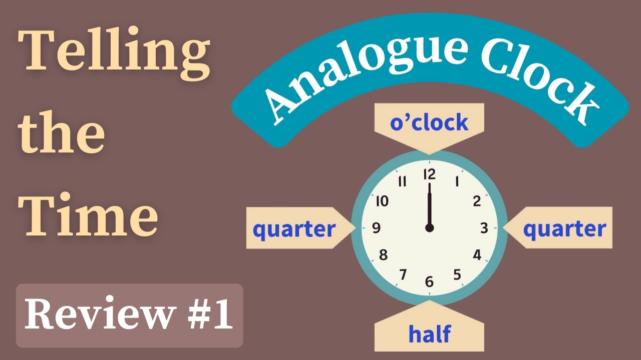 Review 1 - Telling the Time in English ( Analogue Clock ) - YouTube