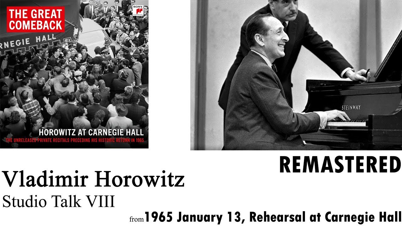 Vladimir Horowitz: Studio Talk VIII, after Chopin Ballade No. 1 from ...