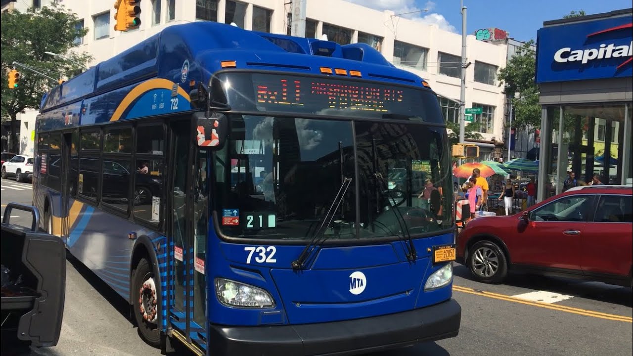 MTA NYC Bus New Flyer XN40 #732 Bx11 - YouTube