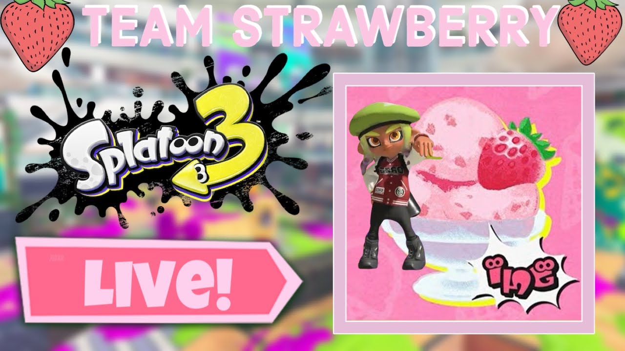 Splatoon 3 splatfest Live team strawberry - YouTube