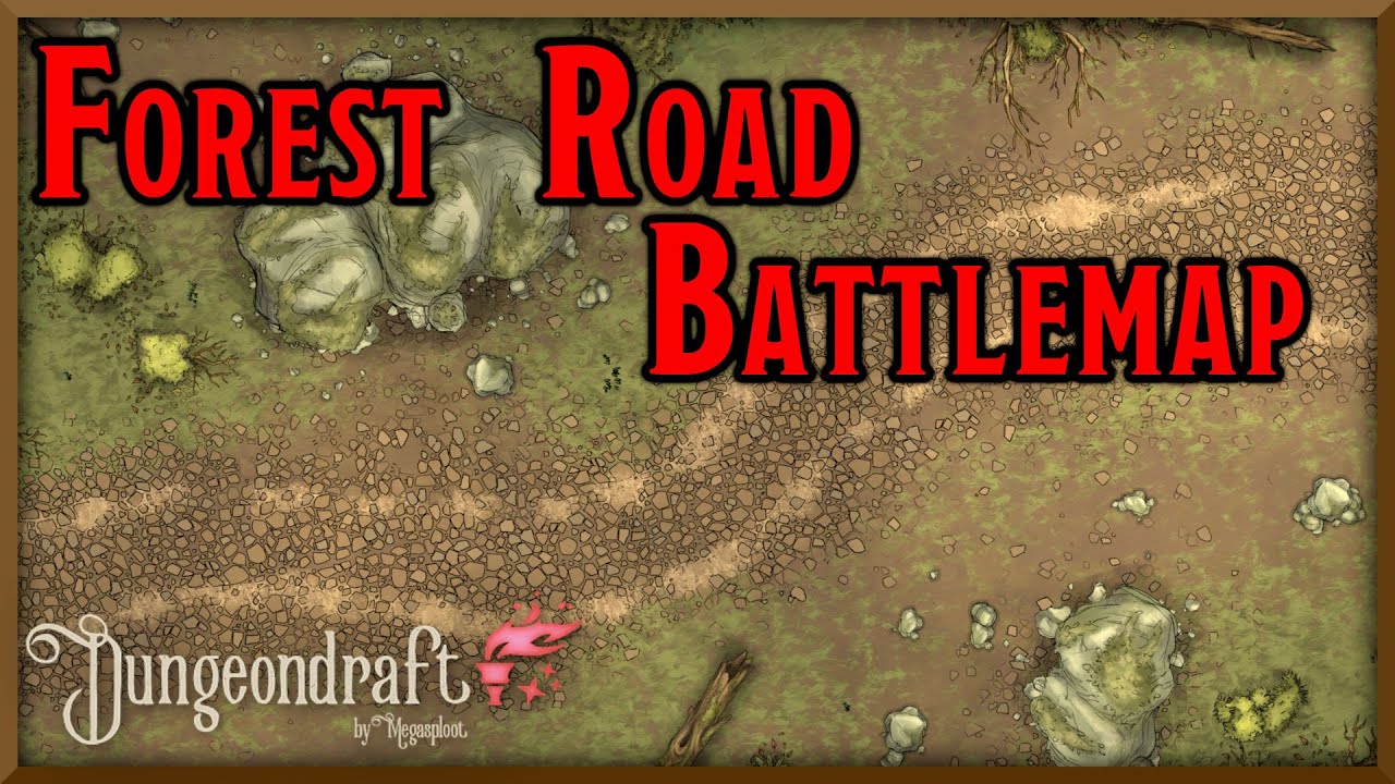 Forest Road Battle Map (Dungeondraft Timelapse) (Free Download) - YouTube