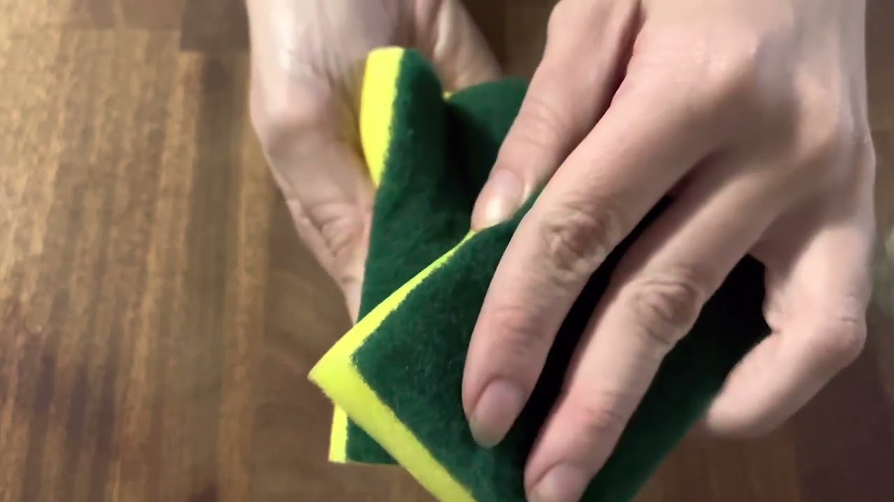 Dry Yellow Kitchen Sponge ASMR - YouTube