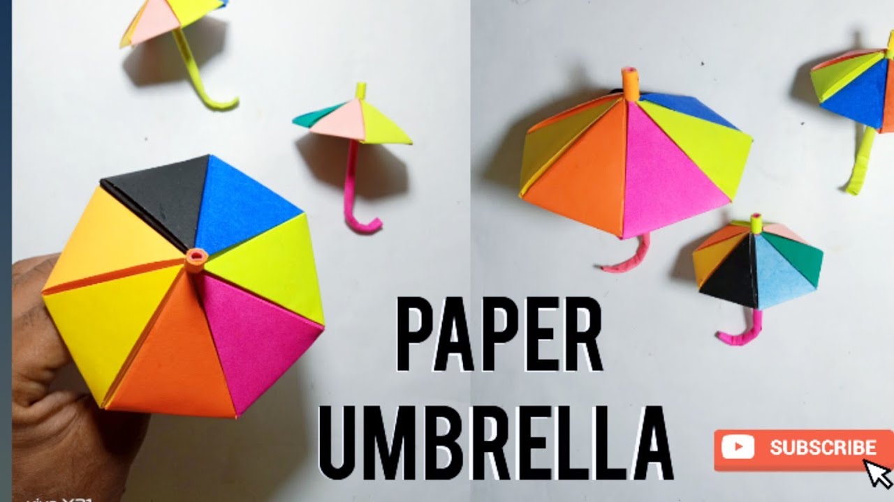 How To Make a Paper Umbrella / Origami Umbrella // mini paper Umbrella ...