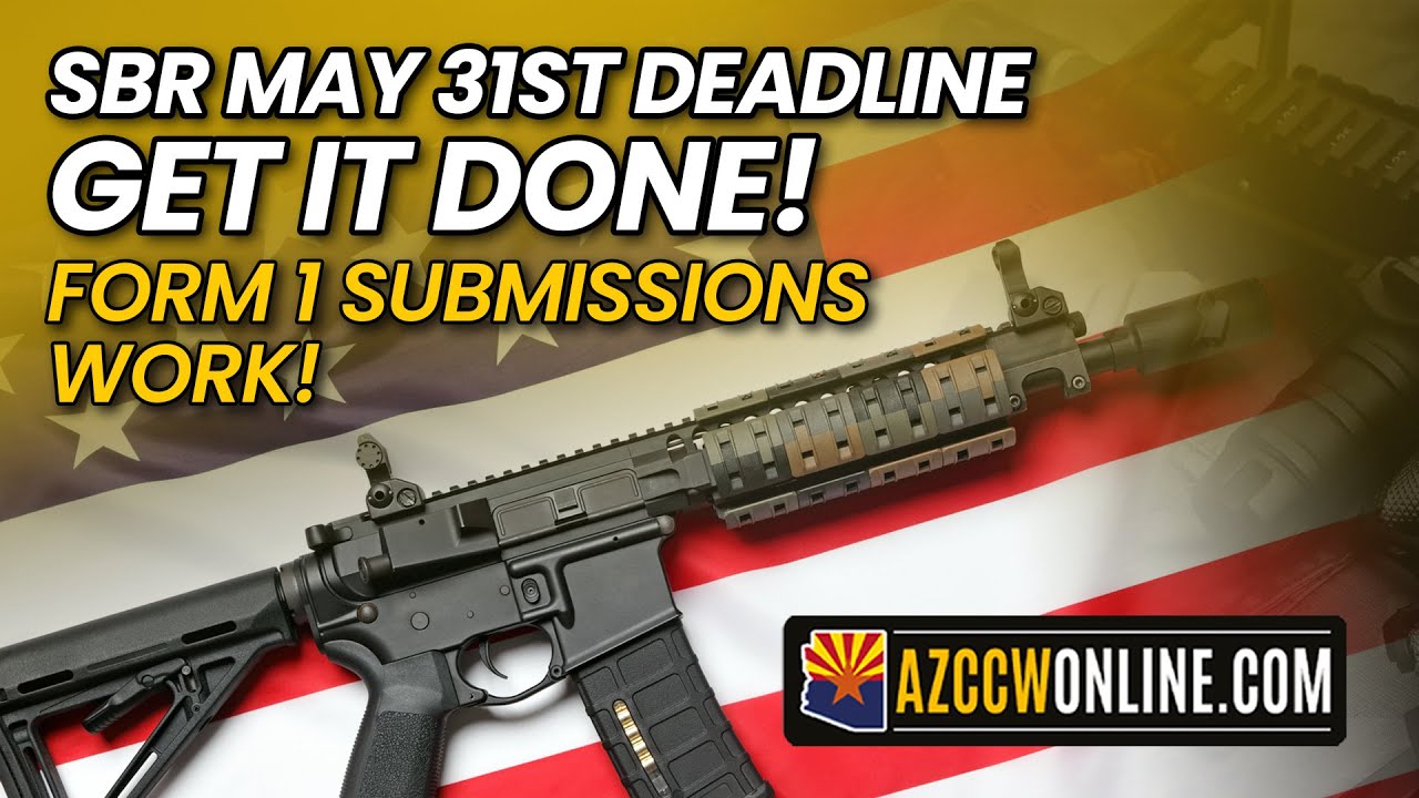 ATF FORM 1 FOR SBR DEADLINE! - YouTube