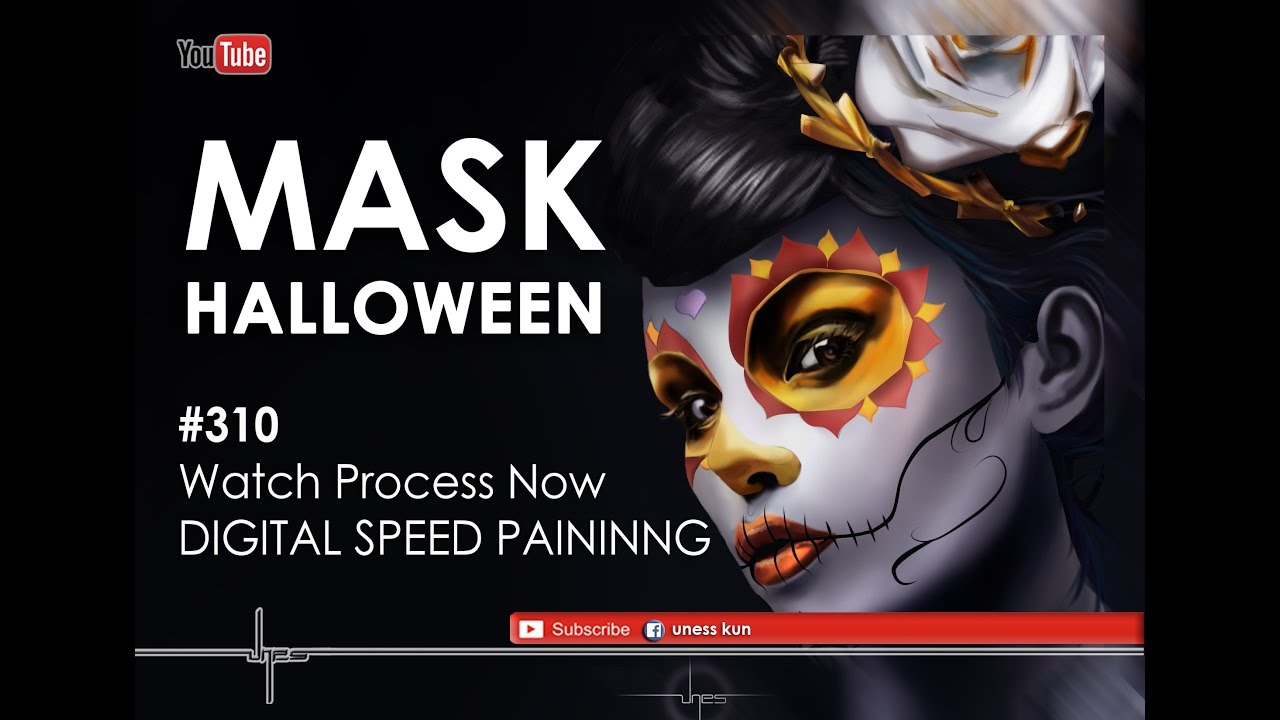 Halloween speed painting mask #310 - YouTube