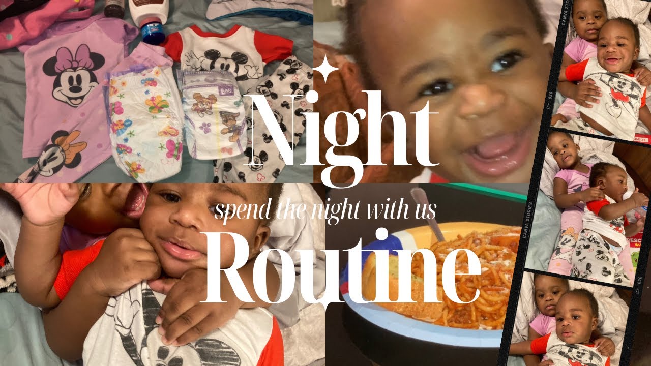 REALISTIC night routine w 2 kids - YouTube