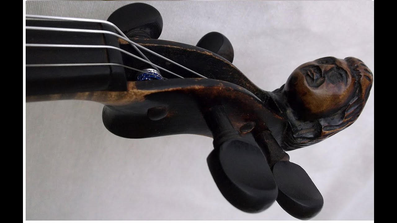 Fine old violin with human head バイオリン скрипка 小提琴 437 - YouTube