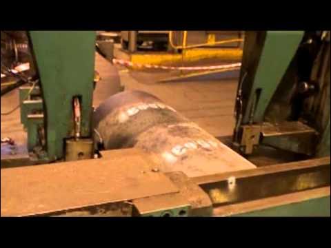 Sawing 530 mm diameter solid Micro steel. - YouTube