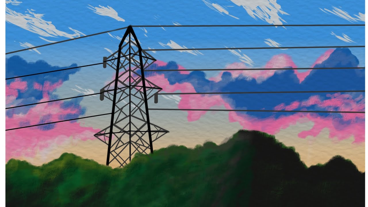 pastel brush drawing. sunset. digital art. hi paint. tab s6lite 2022 ...
