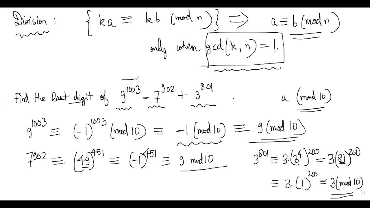 Number Theory 4 (Modular Arithmetic and Fermat's Little Theorem) - YouTube