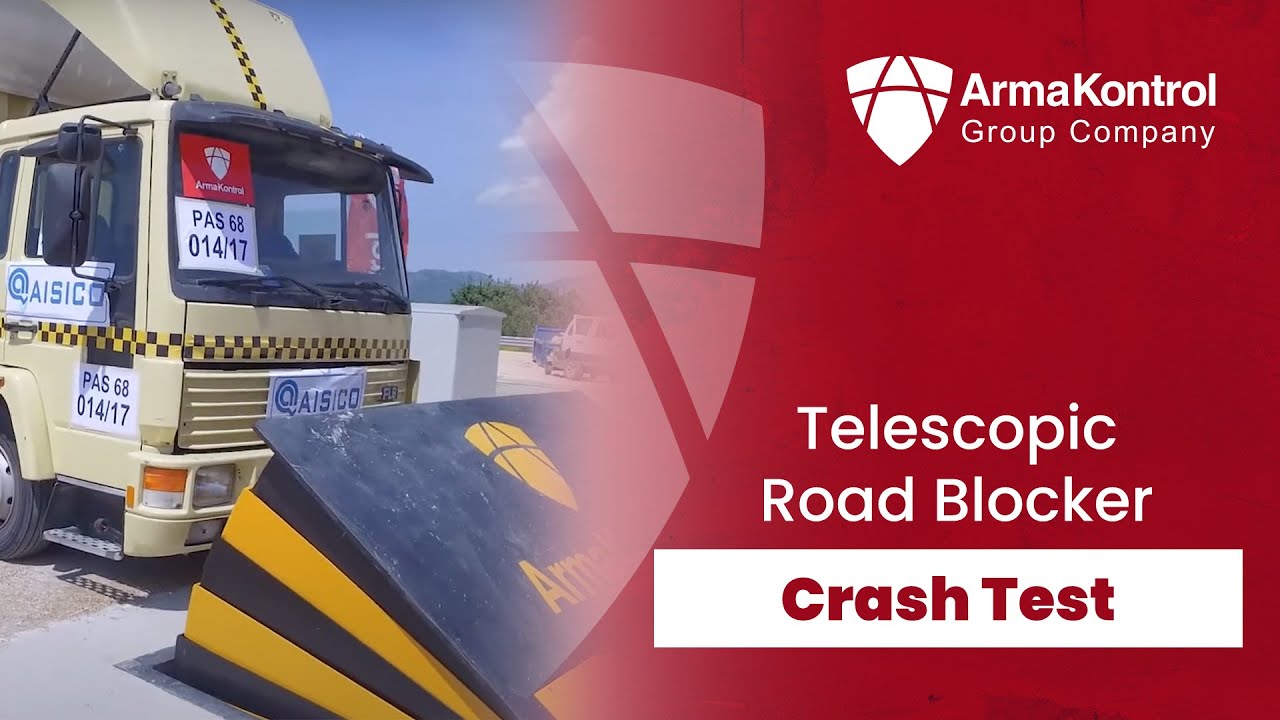 Arma Kontrol Telescopic Road Blocker Crash Test (ATTRB-105/7500kg-80km ...