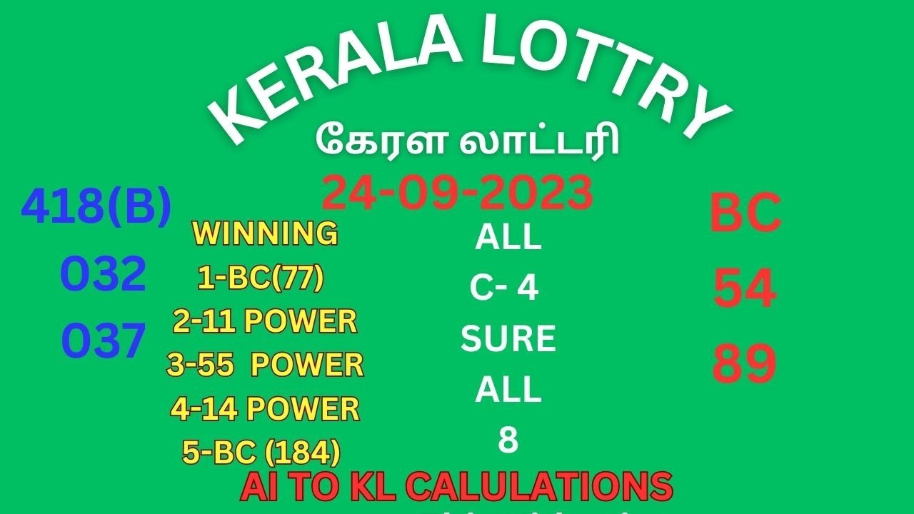 Kerala Lottery | Today Guessing 24 sep 2023 ( தமிழ் ) - YouTube