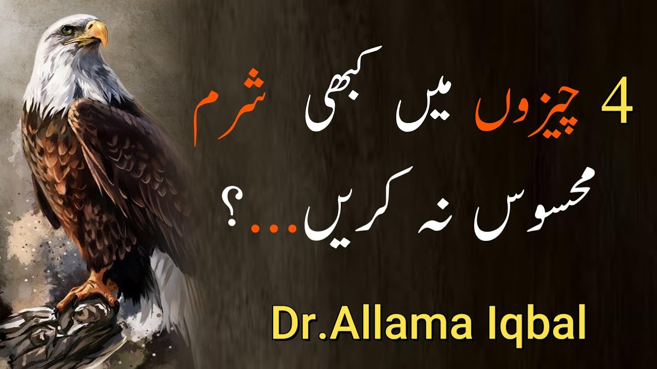 Never Be Ashamed of These 4 Things in Urdu | Allama Iqbal | Rumi ...