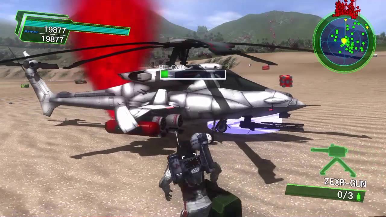 EDF Earth Defense Force 4.1 Mission 26 Crimson [Nereid] Air Raider ...