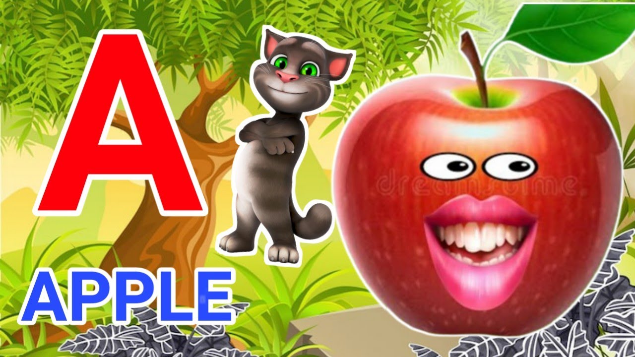 a for apple | abcde | phonics song | abc 123 learning for 3 year old ...