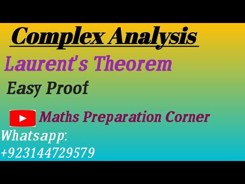 Laurent's Theorem/series Proof in Complex Analysis. - YouTube