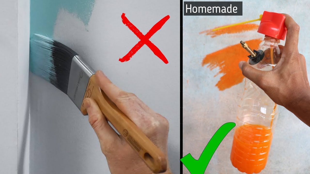 How To Make Air Paint Spray Gun || Homemade Refillable Spray Gun - YouTube