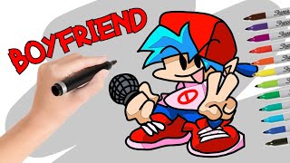 FNF Boyfriend hand drawn animation || Friday Night Fun... | Doovi