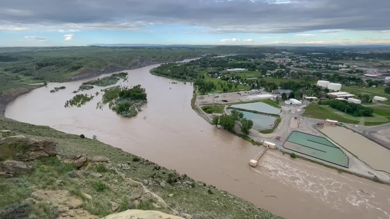 Watch Flooding On The Yellowstone River At Billings Youtube