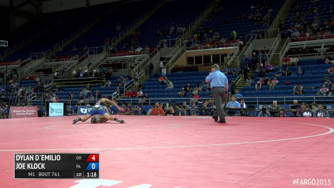 100 Champ. Round 2 - Joe Klock (Pennsylvania) vs. Dylan D`emilio (Ohio ...